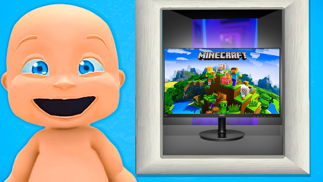 Baby Builds SECRET GAMING ROOM! - YouTube