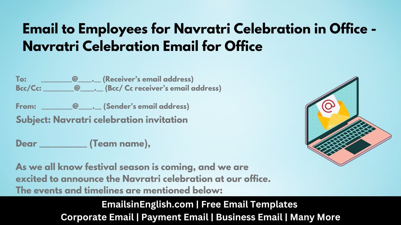 Email to Employees for Navratri Celebration in Office - Navratri ...