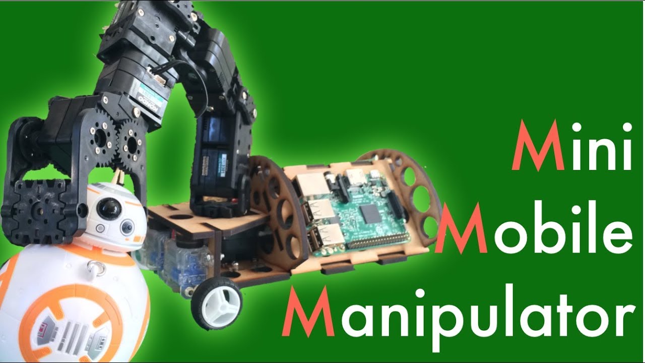 Mini Mobile Manipulator Robot quick demo - YouTube