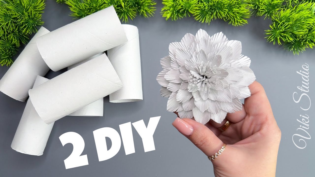2 IDEAS 💥 Easy Recycling Craft Idea Paper Decoration DIY Paper Rolls ...