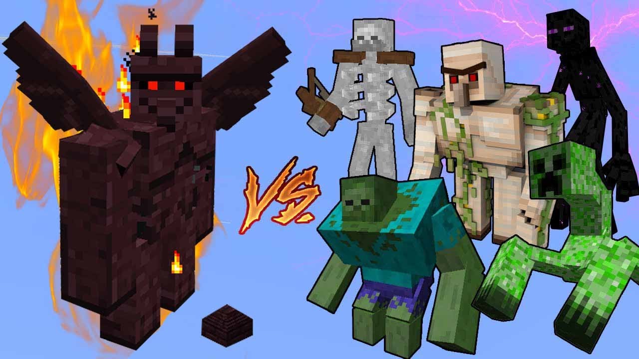 Nethratic Gargoyle Vs. Mutant Monsters in Minecraft - YouTube