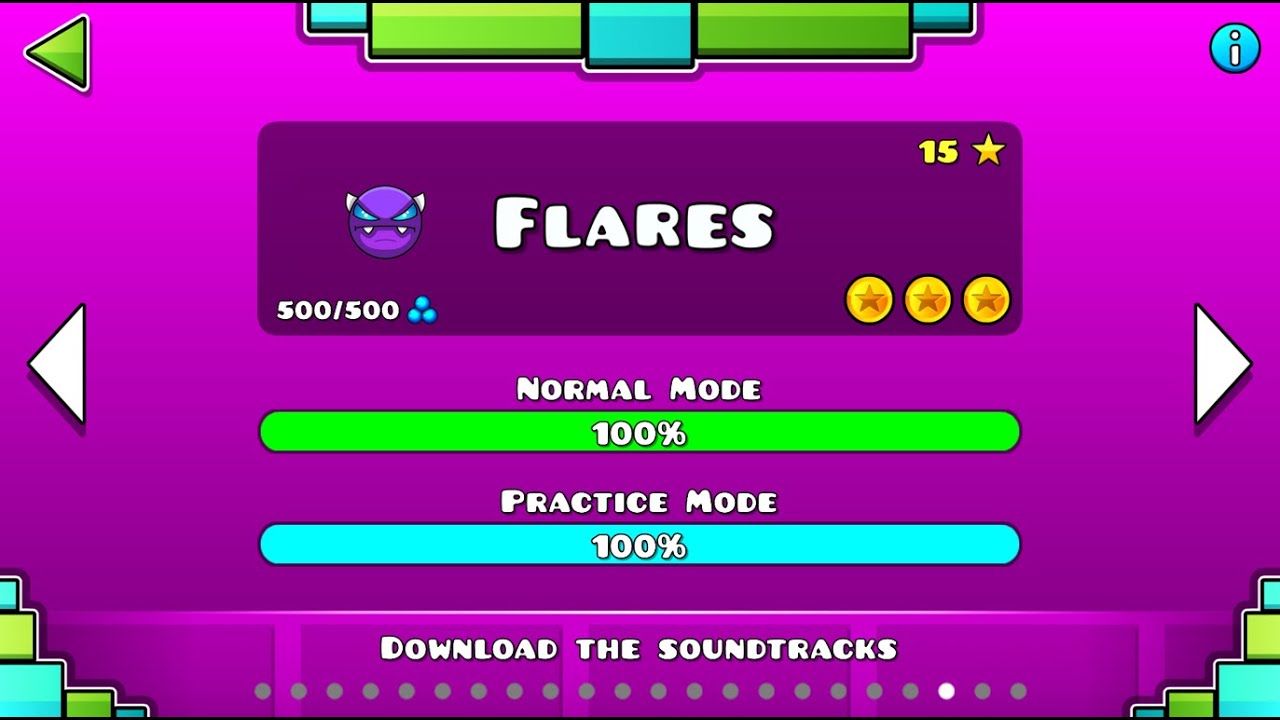 Geometry Dash Flares 100% Complete - YouTube