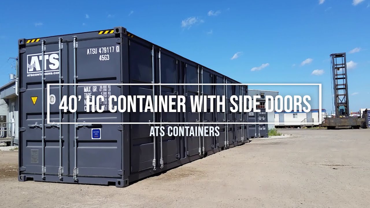 40' HC Container with Side Doors - ATS Containers - YouTube