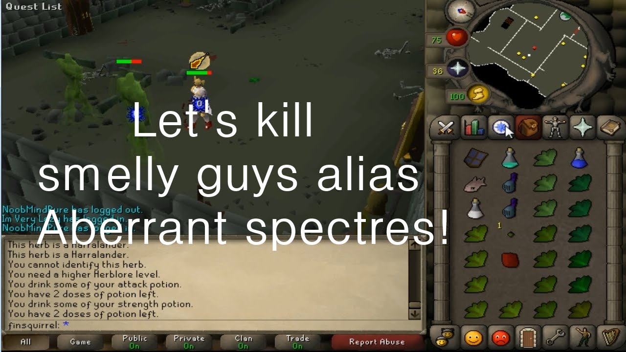 Runescape 2007 Let's kill 1000 Aberrant spectres! - YouTube