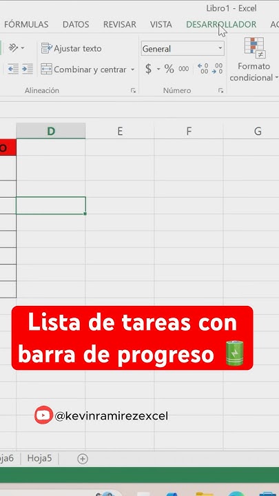Crea una lista de tareas con barra de progreso en excel #Excel #exceltips #tipsexcel #office ...
