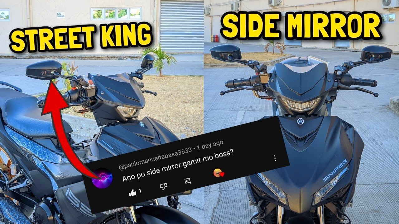 STREET KING SIDEMIRROR INSTALLED TO YAMAHA SNIPER 155 | BAWAL DAW ITO ...