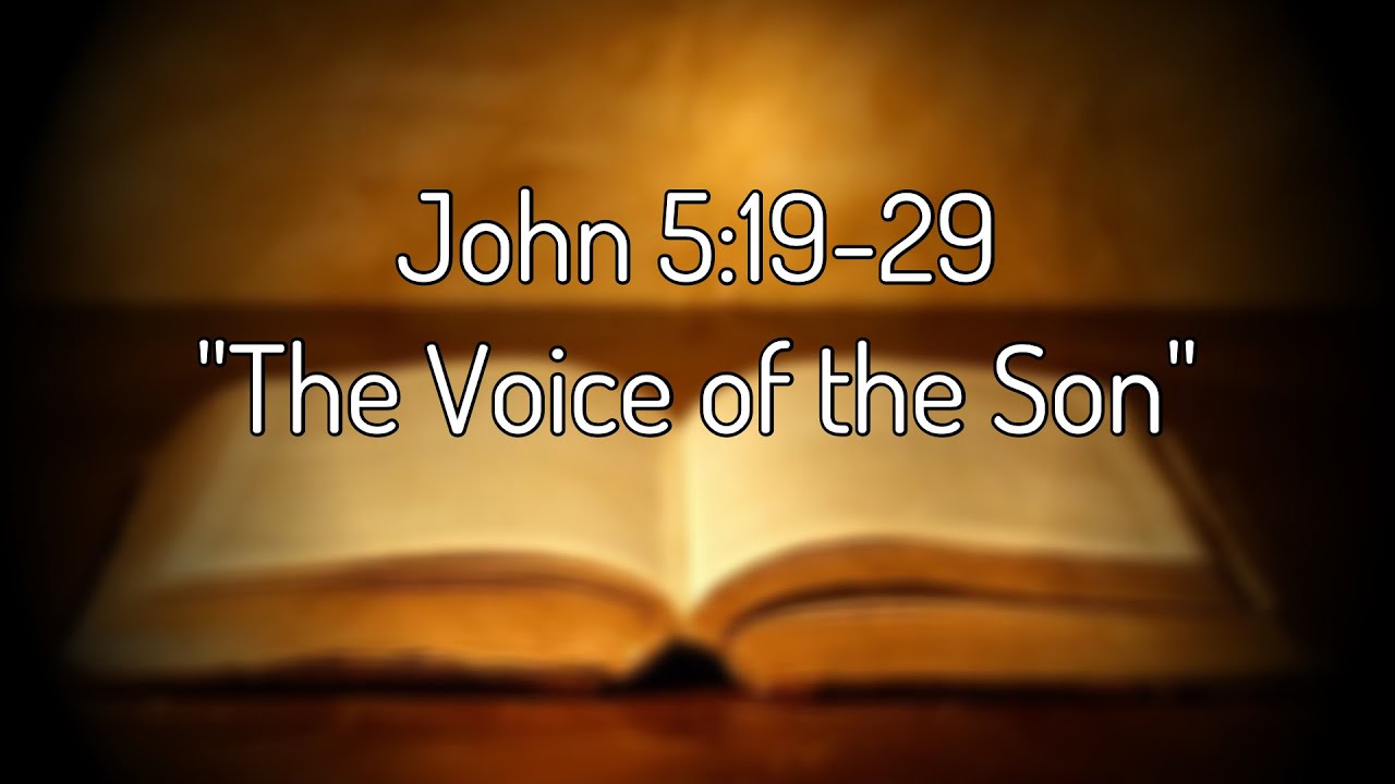 John 5:19-29 "The Voice of the Son" - YouTube