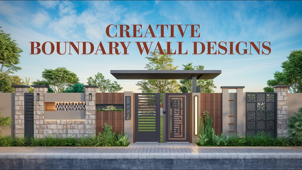 Boundary Wall Design with Gate II Boundary Wall Designs III बाउंड्री ...