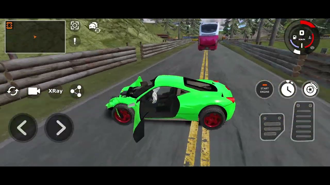 Car driving through Obstacle course Challenge Gameplay on mobile - YouTube