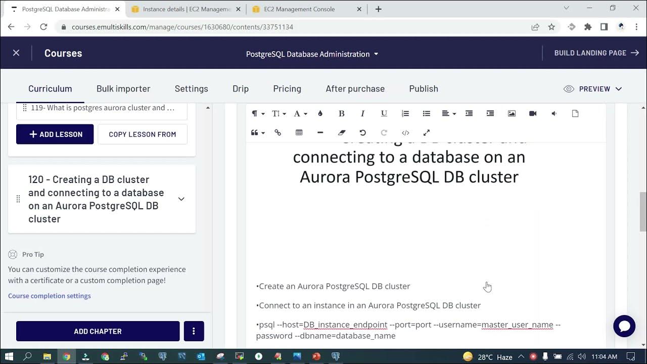 Creating a DB cluster and connecting to a database on an Aurora ...