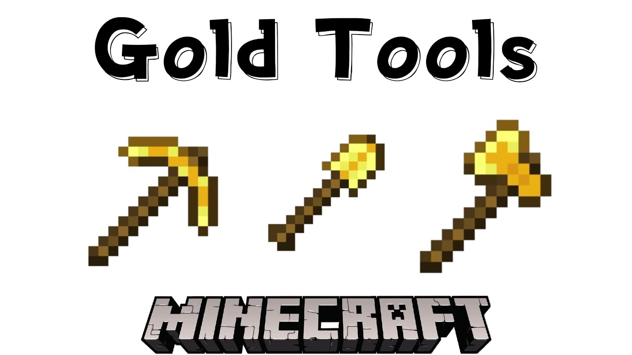 How To Make Gold Tools In Minecraft | Minecraft Tutorial - YouTube