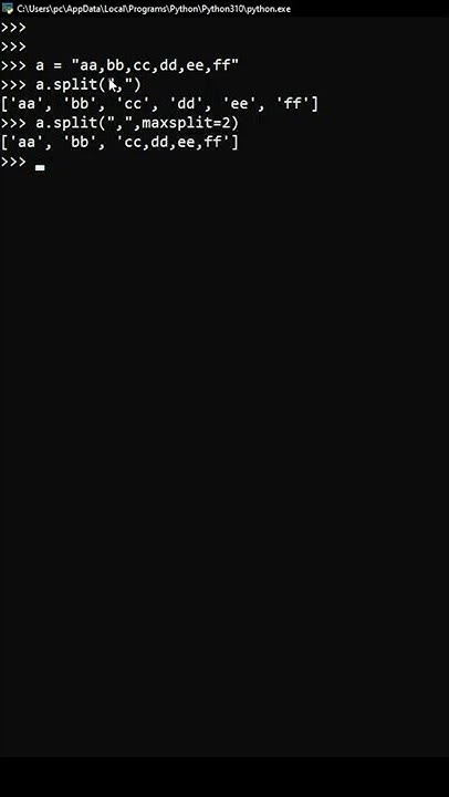 #Python String Split & maxsplit() method 🔥🚀 - YouTube