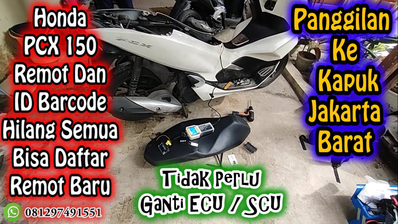 Honda PCX 150 Remot Dan ID Barcode Hilang Semua Bisa Daftar Remot Baru ...