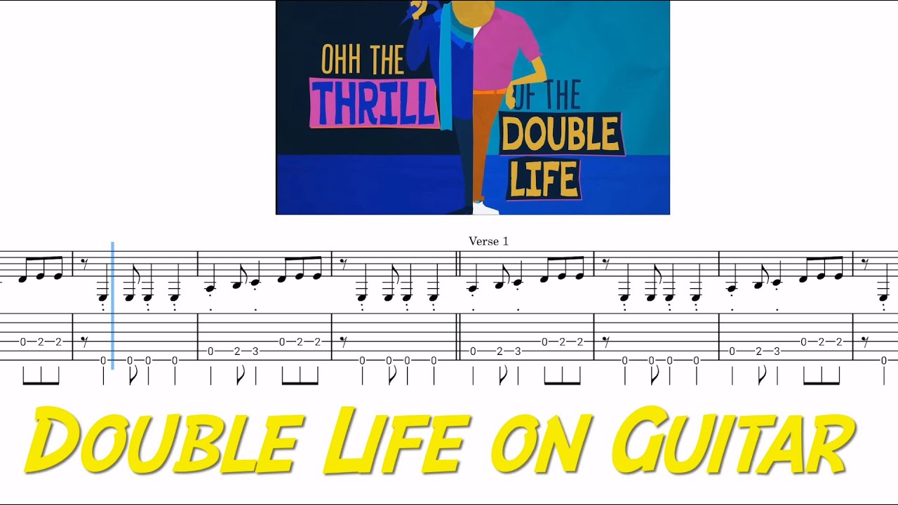 Double Life | EASY Full Bass Line on Guitar | SHEET and TAB ...