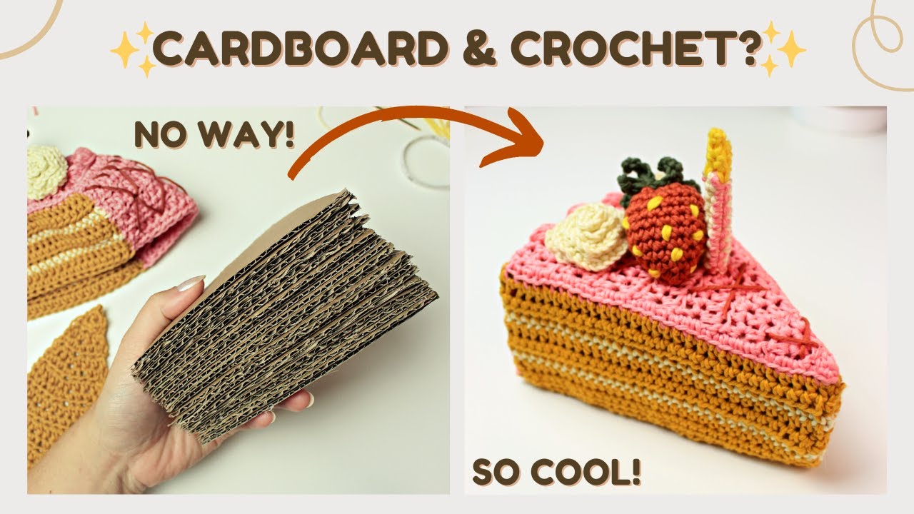 Crochet Birthday Cake Slice Tutorial 🎂 - YouTube