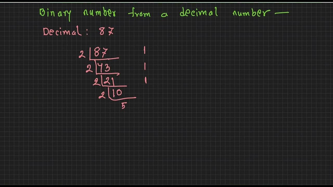 Simple way to find binary number from a given number - YouTube