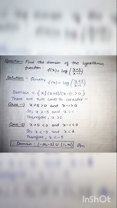 Find the domain of the logarithmic function, Class-12th Maths, CBSE/ICSE/UP Board, TGT/PGT/TET ...