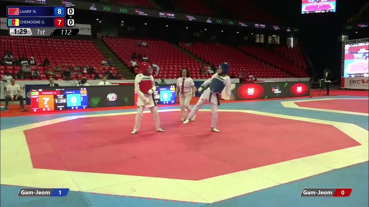 112 K44 F Women 47kg Naoual LAARIF Guileine CHEMOGNE TEUKAM | African Qualification Tournament ...