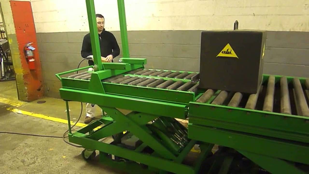 Die Handling Table with Powered Pusher - www.airtechnical.com - YouTube