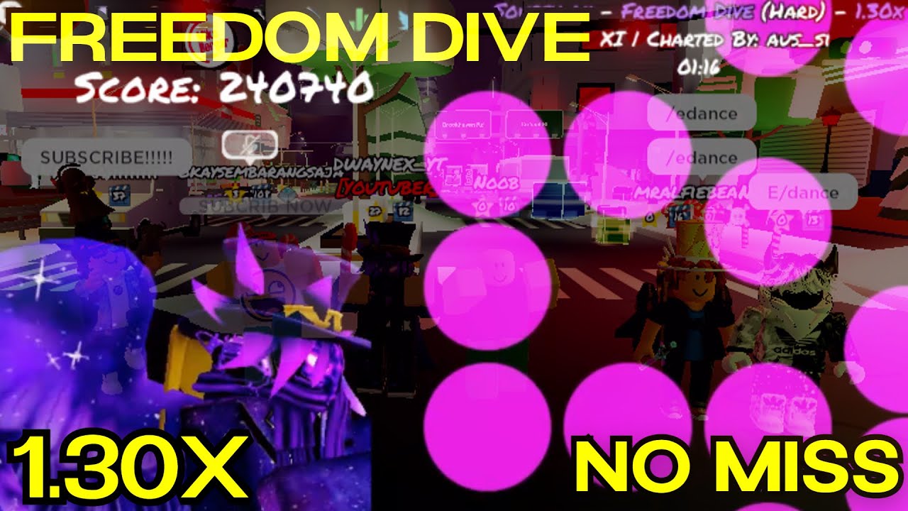FREEDOM DIVE (HARD) 1.30X NO MISS!!! - YouTube