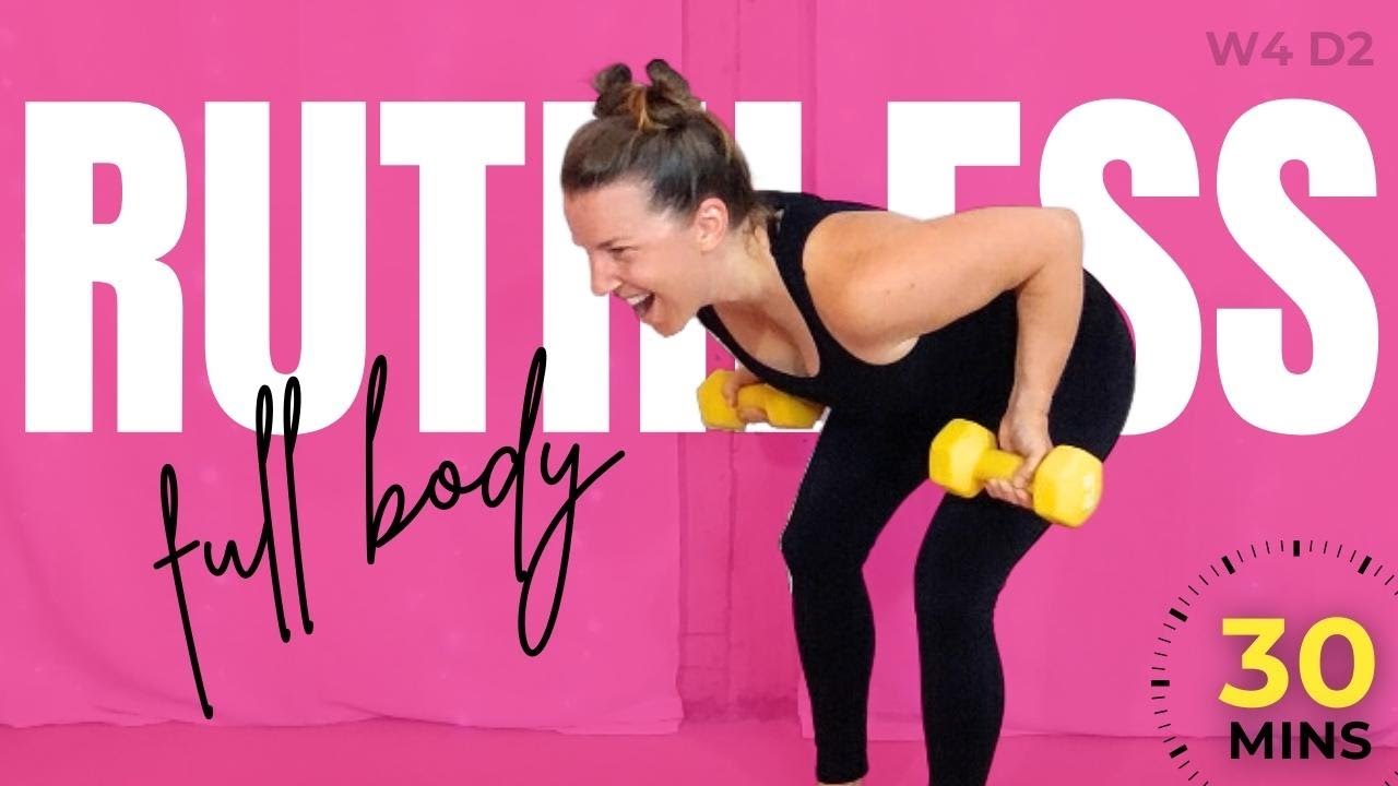 30 Minute full body workout 🤬 KILLER DROP SETS | WK 4 D 2 | 12-week ...