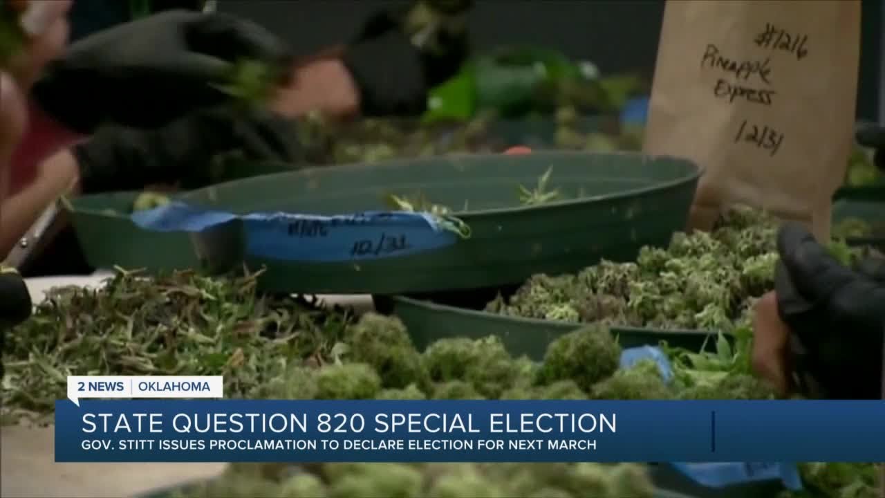 Gov. Stitt declares special election for recreational marijuana vote ...