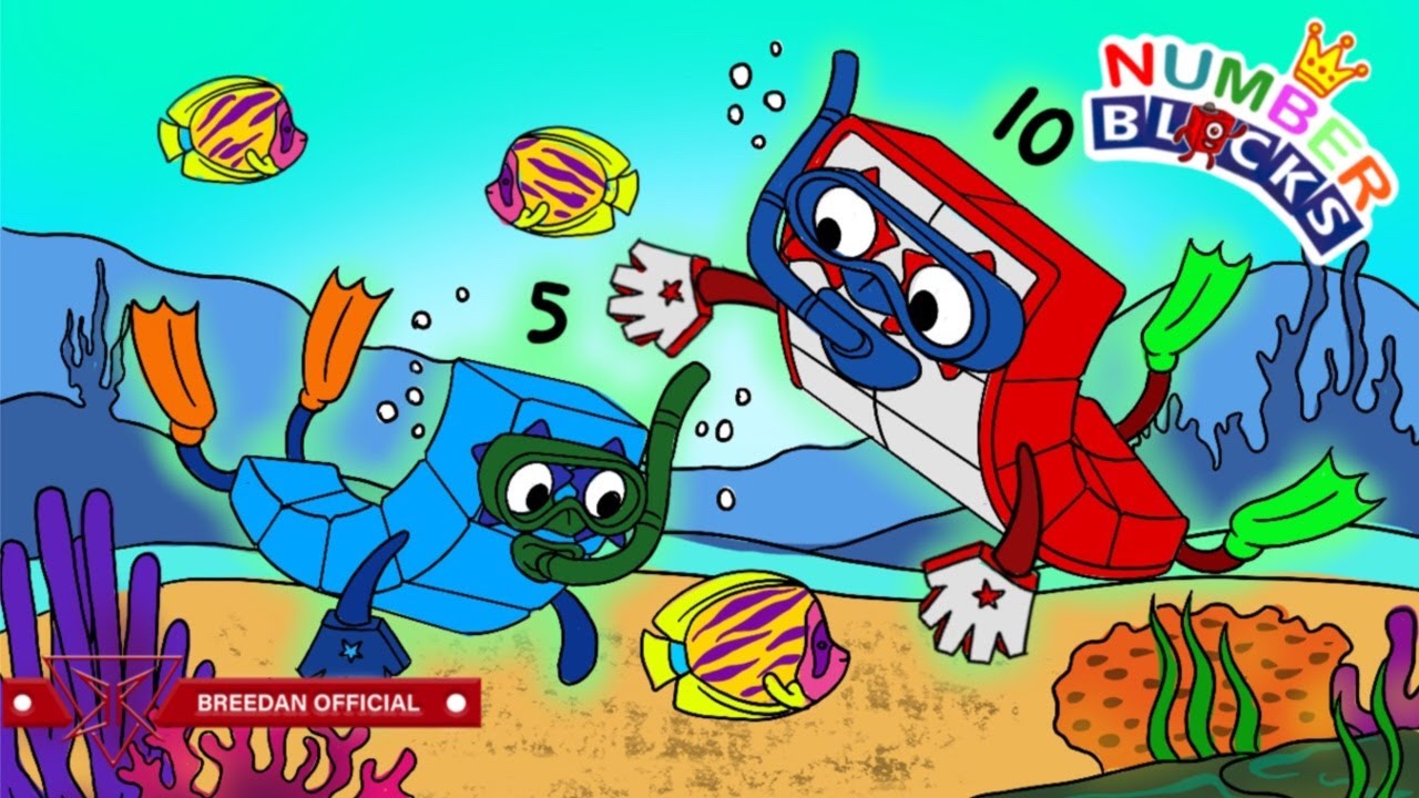 Numberblocks 5 10 Played Underwater in the Sea Mmmm Intro ...