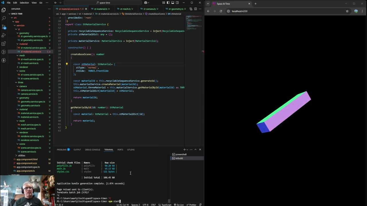 042 - ThreeJS and Angular Space And Time Application: Cleanup - YouTube