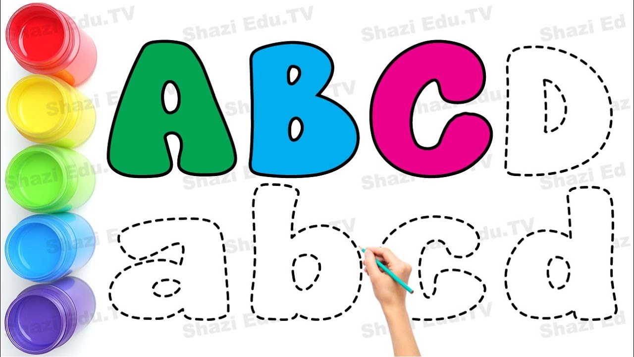 Learn ABCD - Kids Tracing & Coloring Fun - YouTube