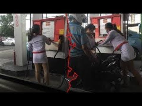 WOW!!! Pom Bensin Khusus Dilayani oleh Wanita Pakai Rok Mini, Bikin Pengin Ngisi Tangki Terus