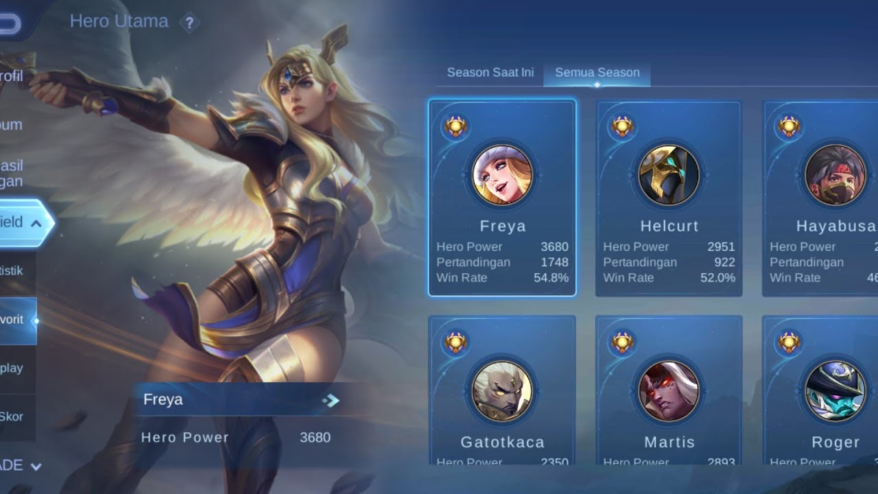 PRESET ML📌||PROFIL DAN WINRATE HERO🔥||DJ HANING PUSING X ADA POKEMON🤙 ...