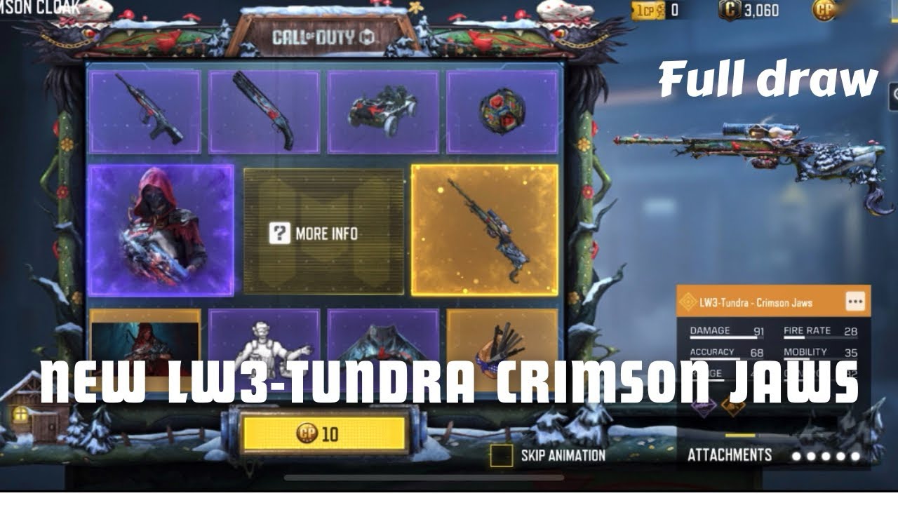 BUYING LW-3-TUNDRA-CRIMSON JAWS FULL DRAW | CODM #lw3rundra # ...