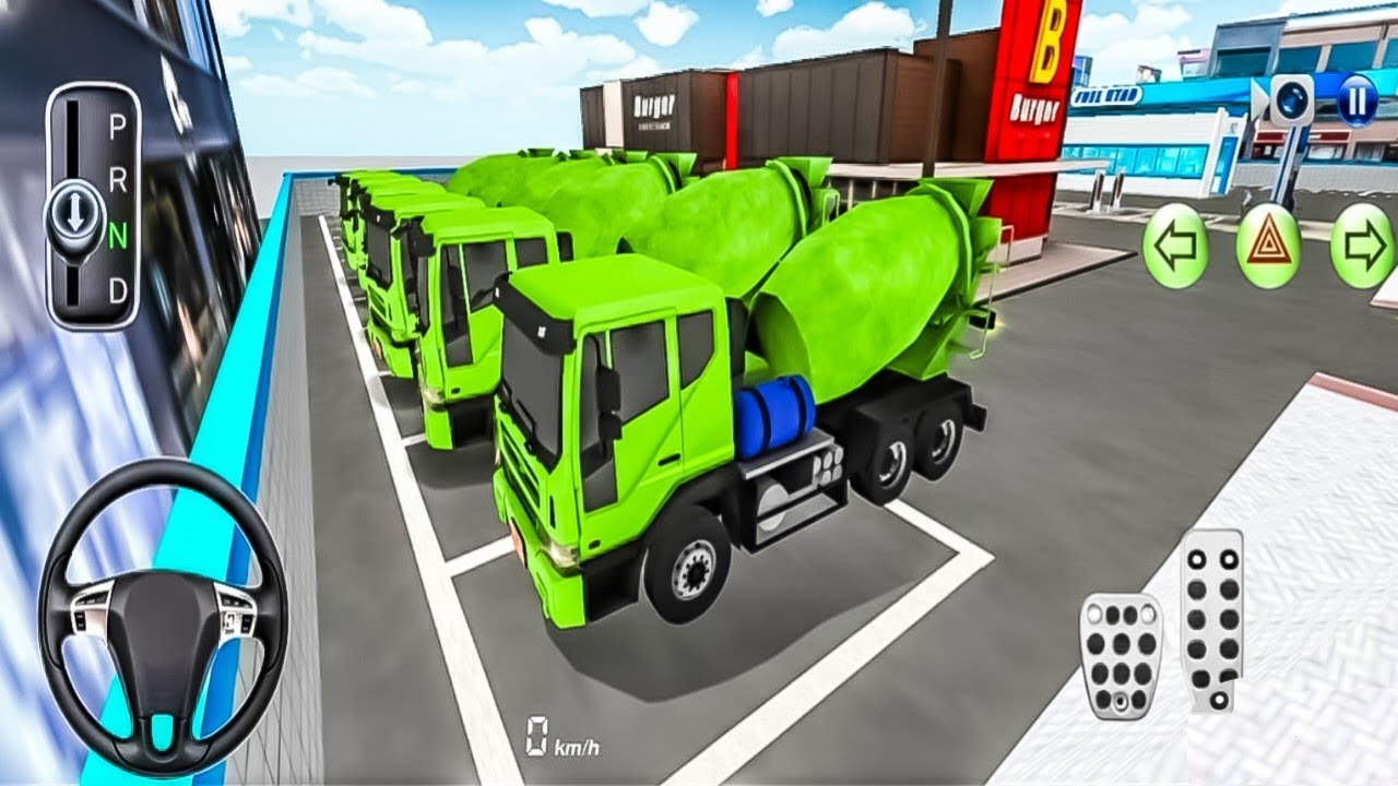 Ultimate Cement mixer Green Truck Parking Challenge! 🚛💨Mastering the ...