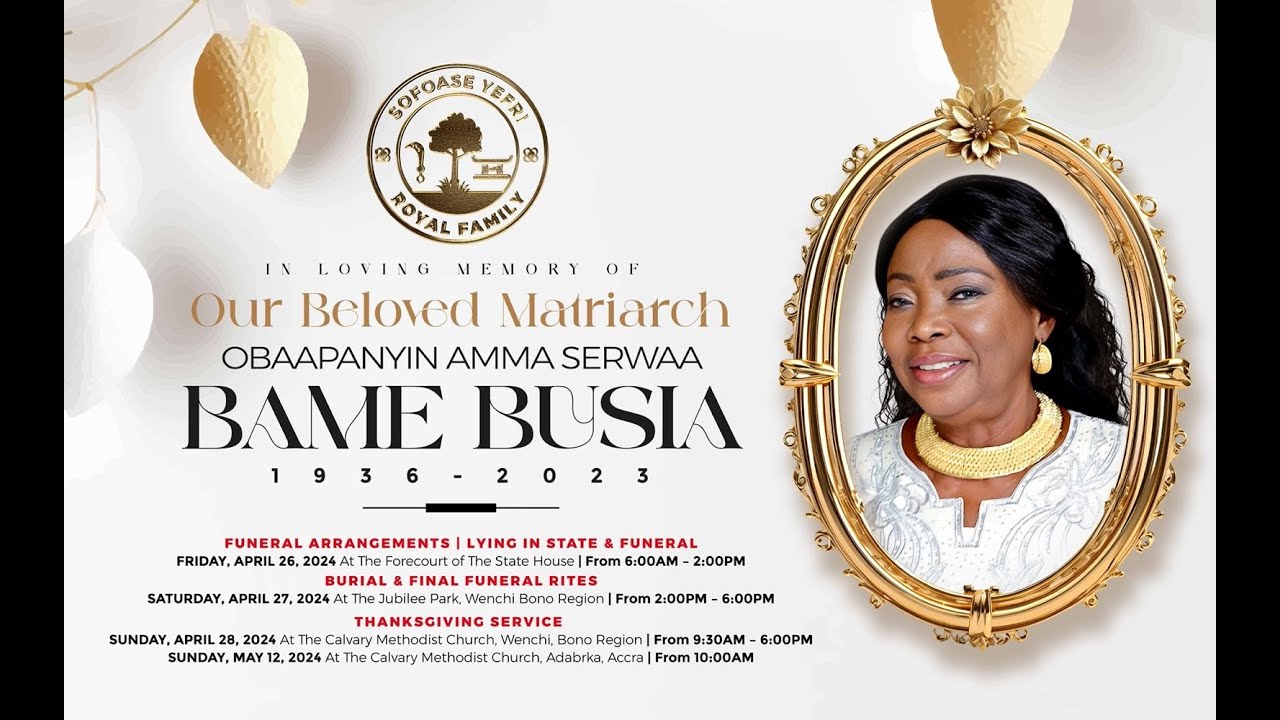 IN LOVING MEMORY OUR BELOVED MATRIARCH OBAAPANYIN AMMA SERWAA BAME ...