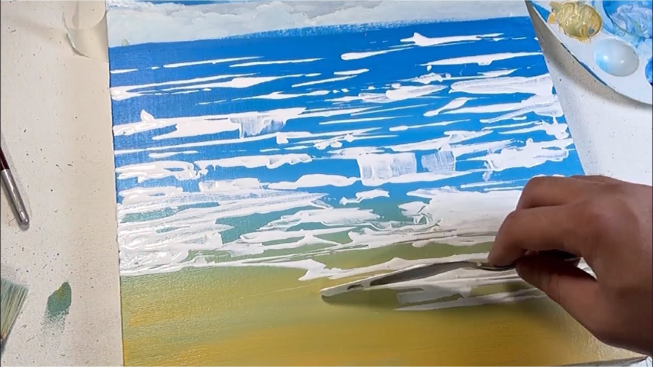 Acrylic painting on canvas Step by step for beginners| how to painting ...