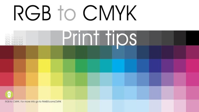 Rgb To Cmyk Conversion Chart