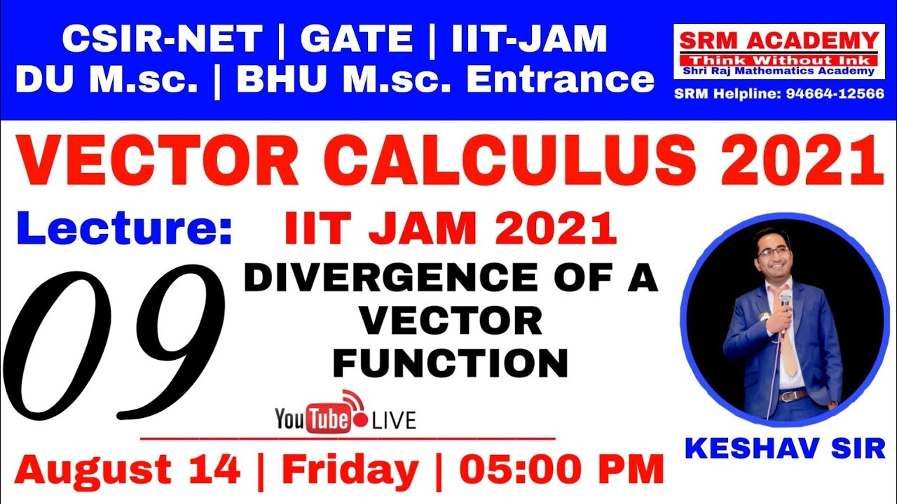 VECTOR CALCULUS FOR IIT JAM 2021 MATHEMATICS | LECTURE 09 - YouTube