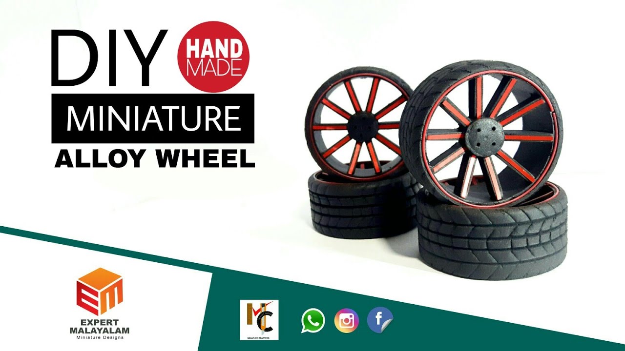 how to make miniature alloy wheels | miniature rc tyre | expert ...
