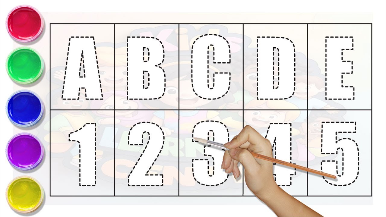 Learn to Write Your ABCDE and 12345! Tracing & Coloring - YouTube