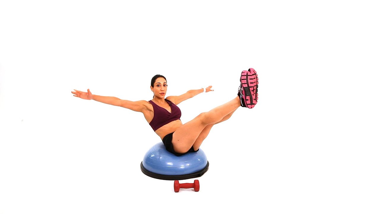 How To Do A V Sit Series Bosu Ball Workout Youtube