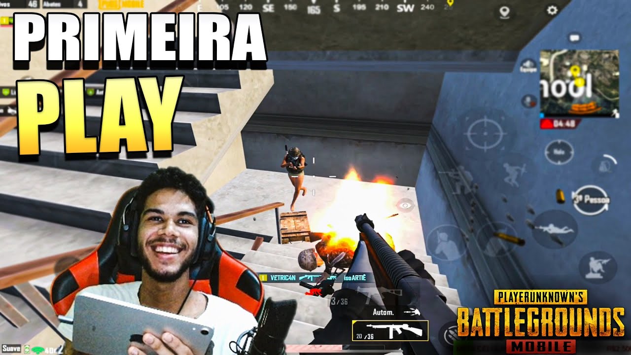 PRIMEIRA GAMEPLAY NO IPAD MINI PUBG MOBILE - YouTube