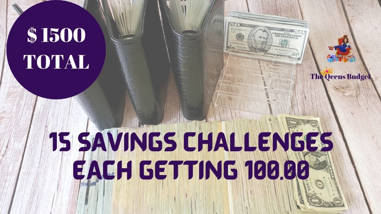 15 SAVINGS CHALLENGES EACH GETTING $100 || $1500 TOTAL || COME SAVE ...