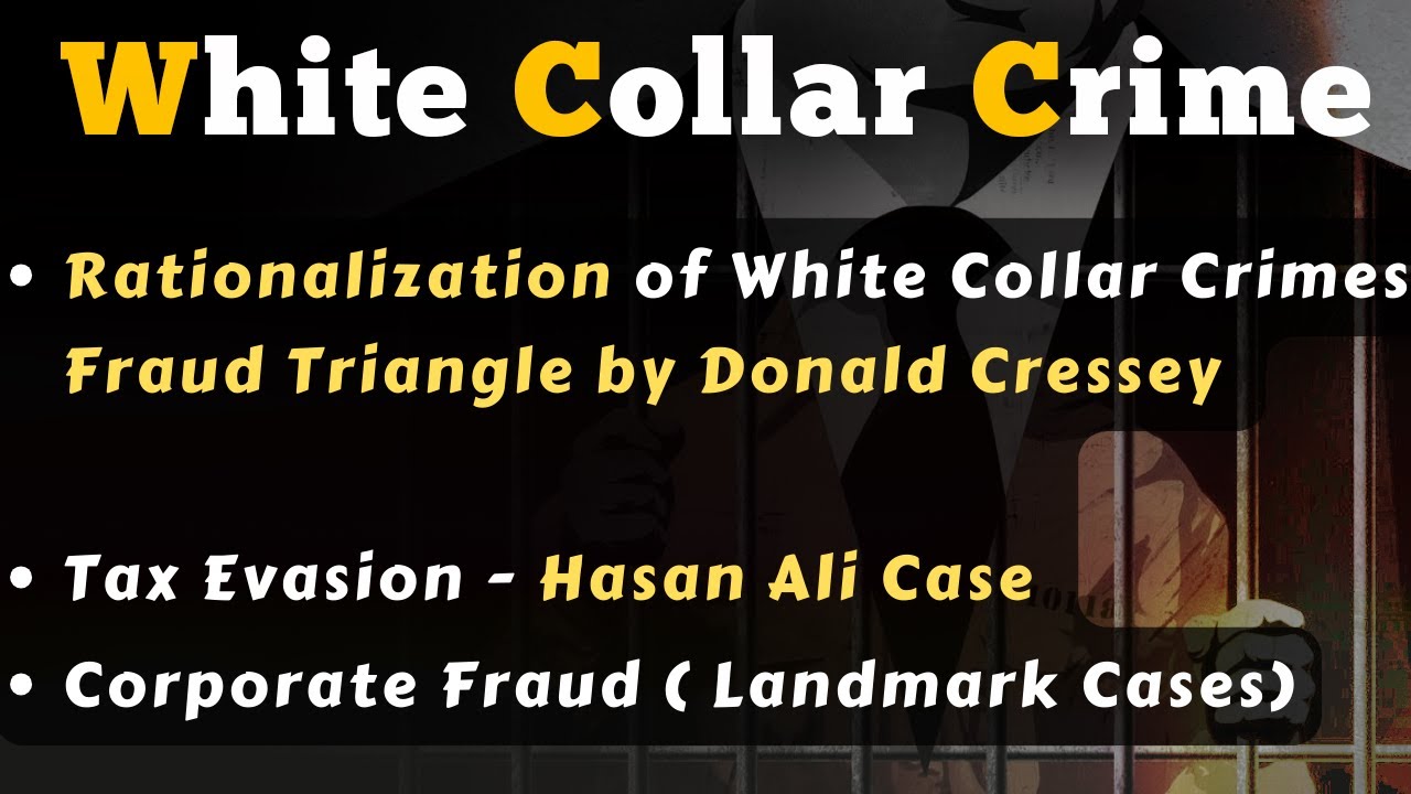 Rationalization of White Collar Crimes Fraud Triangle by Donald Cressey ...