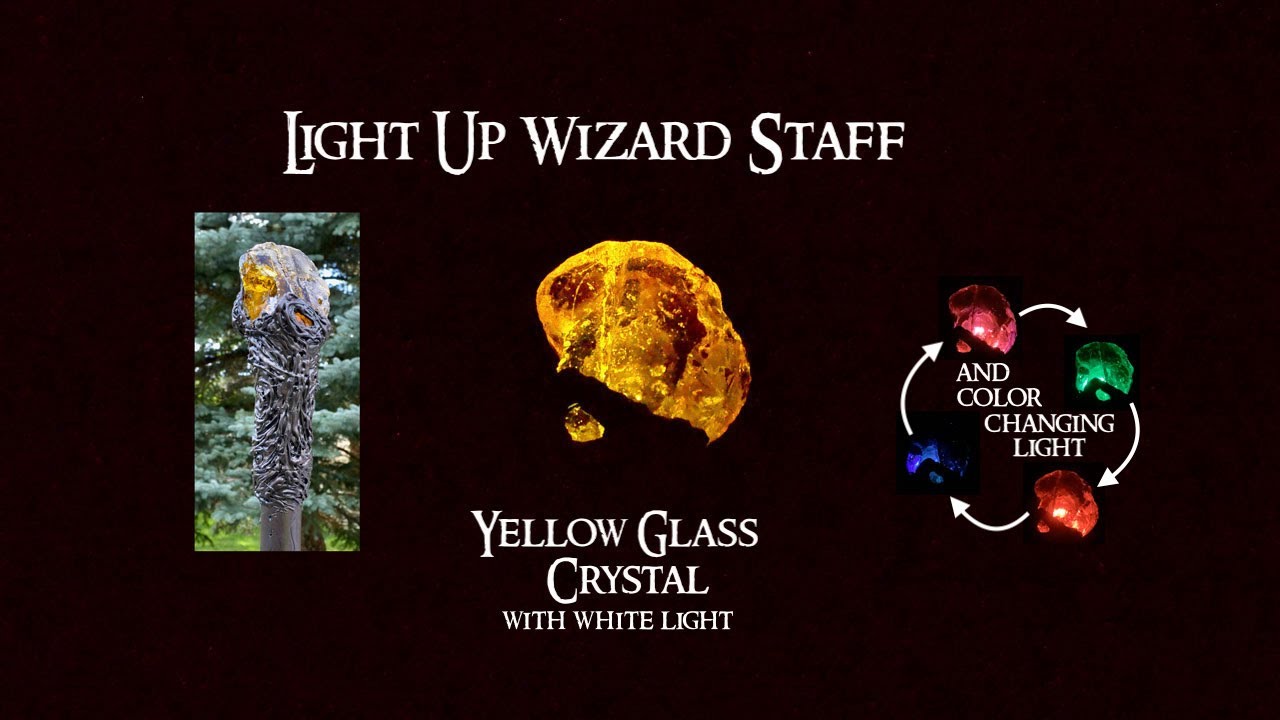 Light Up Yellow Glass Crystal Wizard Staff with RGB 09/22/24 - YouTube
