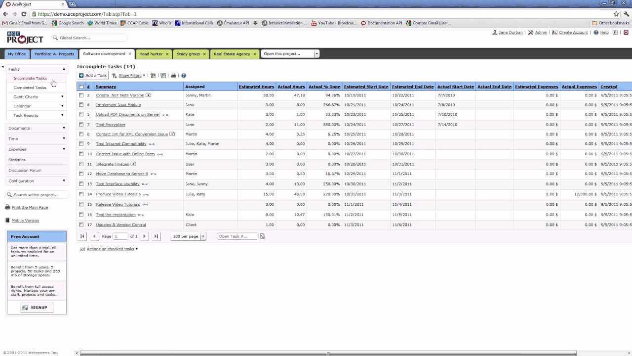 AceProject Overview Presentation - Part 1 (The Interface) - YouTube