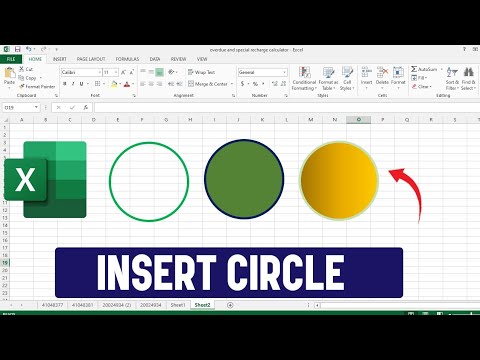 How to Draw Circle in Microsoft Excel - YouTube