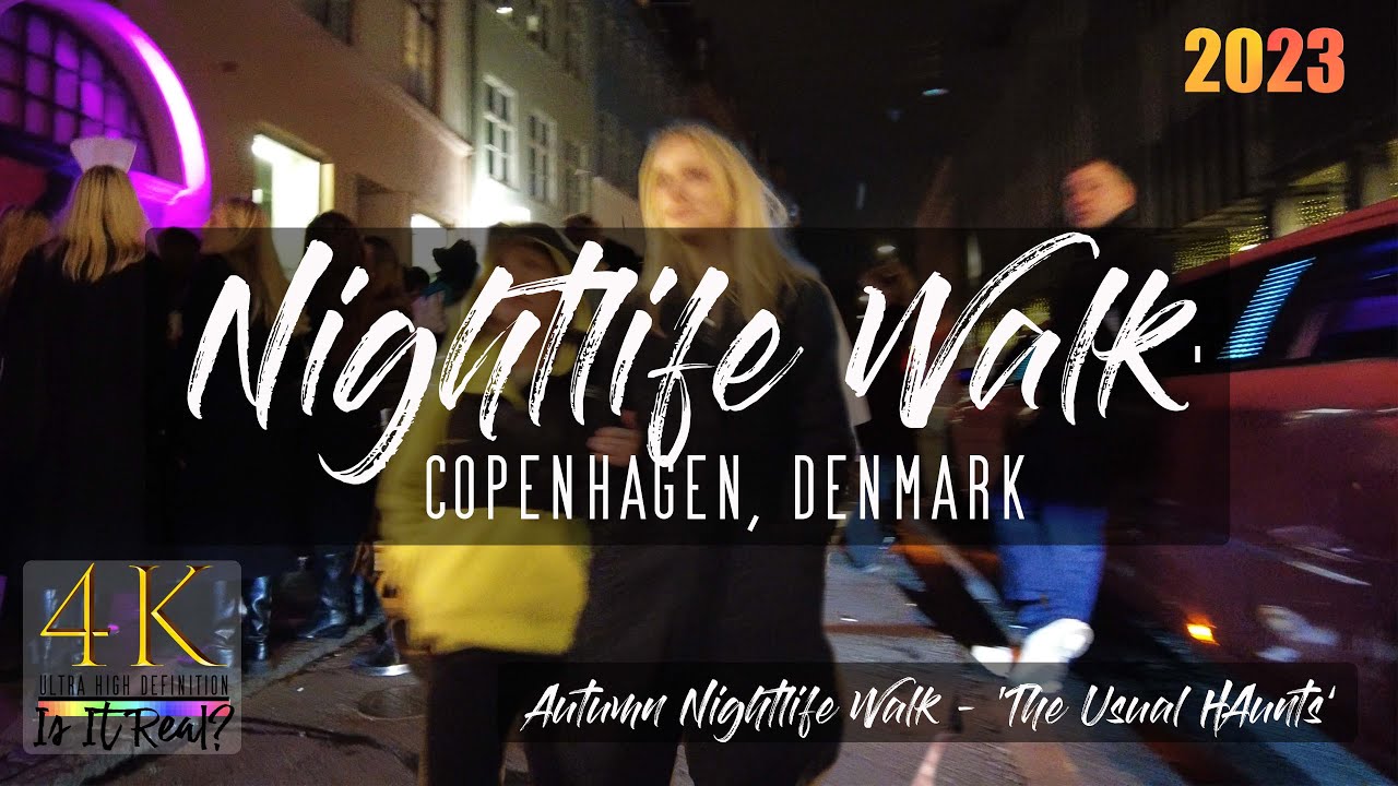🇩🇰🌃Nightlife Walk | Halloween Saturday Night | Copenhagen, Denmark | 4K ...
