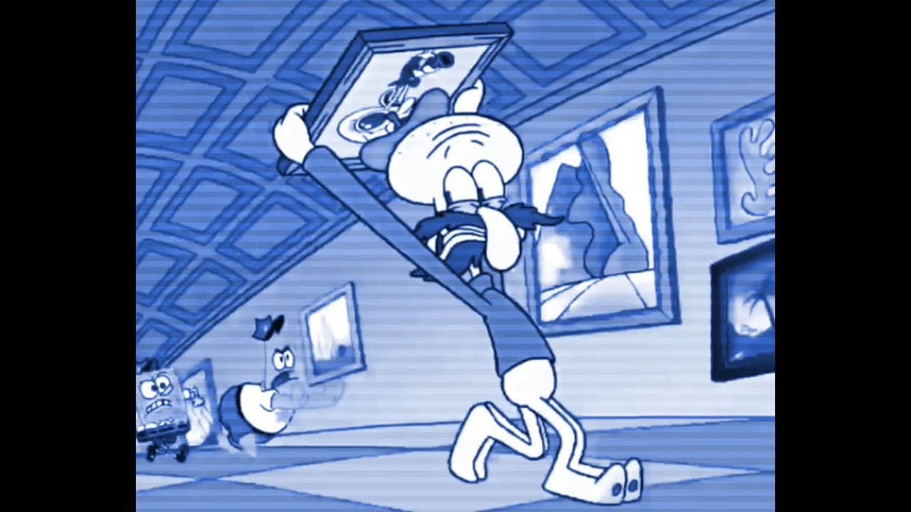 Art “robbery” | SpongeBob (Clip in Blue Security Effect) - YouTube