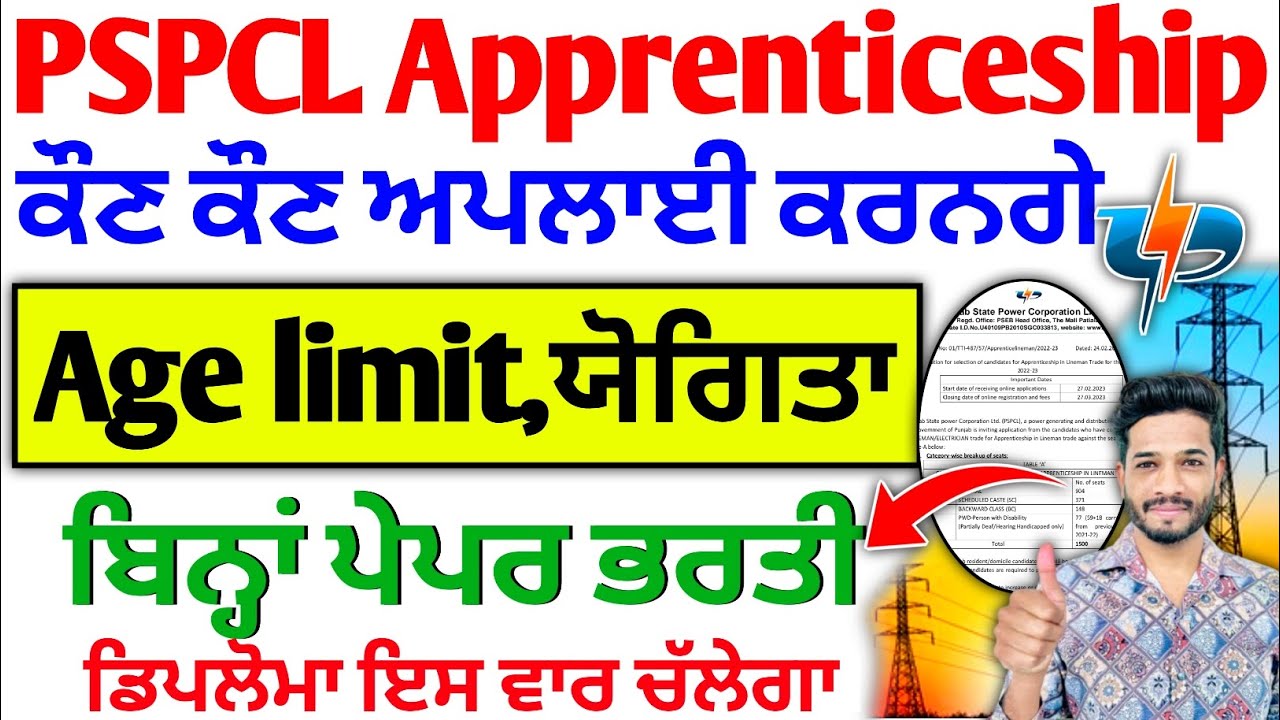 Pspcl Apprenticeship Requirment Update 2025 | Pspcl Alm Requirment 2025 ...