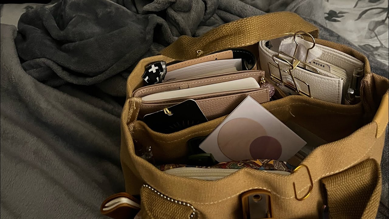 Planner tote Planner pouch // planning journaling on the go - YouTube